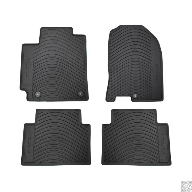 Hyundai Rubber Floor Mats 2024 Kona Front Rear BEH13AP000
